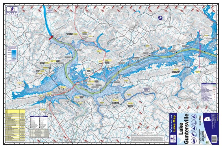 Guntersville Waterproof Map #102 – Kingfisher Maps, Inc.