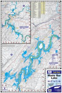 Watts Bar Lake Waterproof Map #1726 – Kingfisher Maps, Inc.