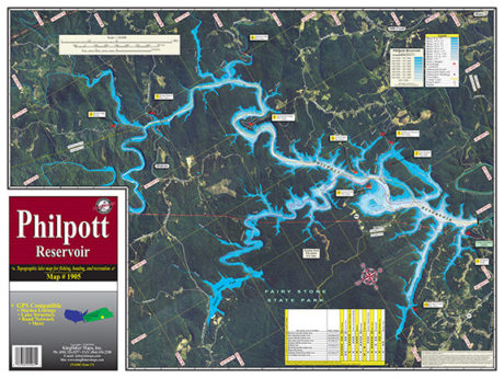 Philpott Reservoir Map #1905 – Kingfisher Maps, Inc.