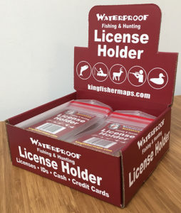 Waterproof License Holder Display Bundle (Qty. 50) – Kingfisher Maps, Inc.