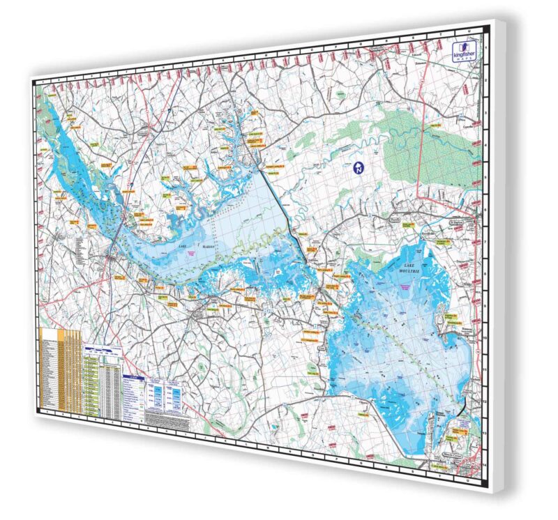 Santee Cooper Lakes Marion & Moultrie Waterproof Map #312 – Kingfisher ...