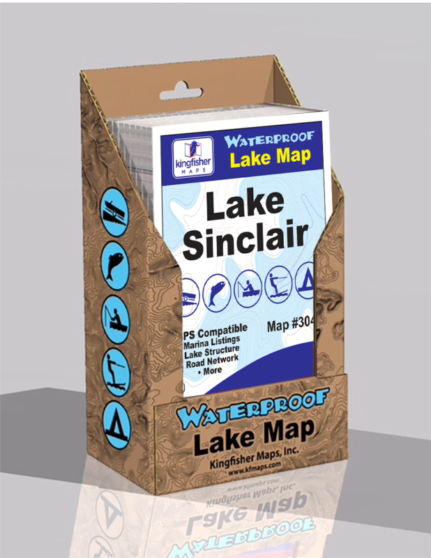 Lake Sinclair Map #304 – 24 PACK – Kingfisher Maps, Inc.